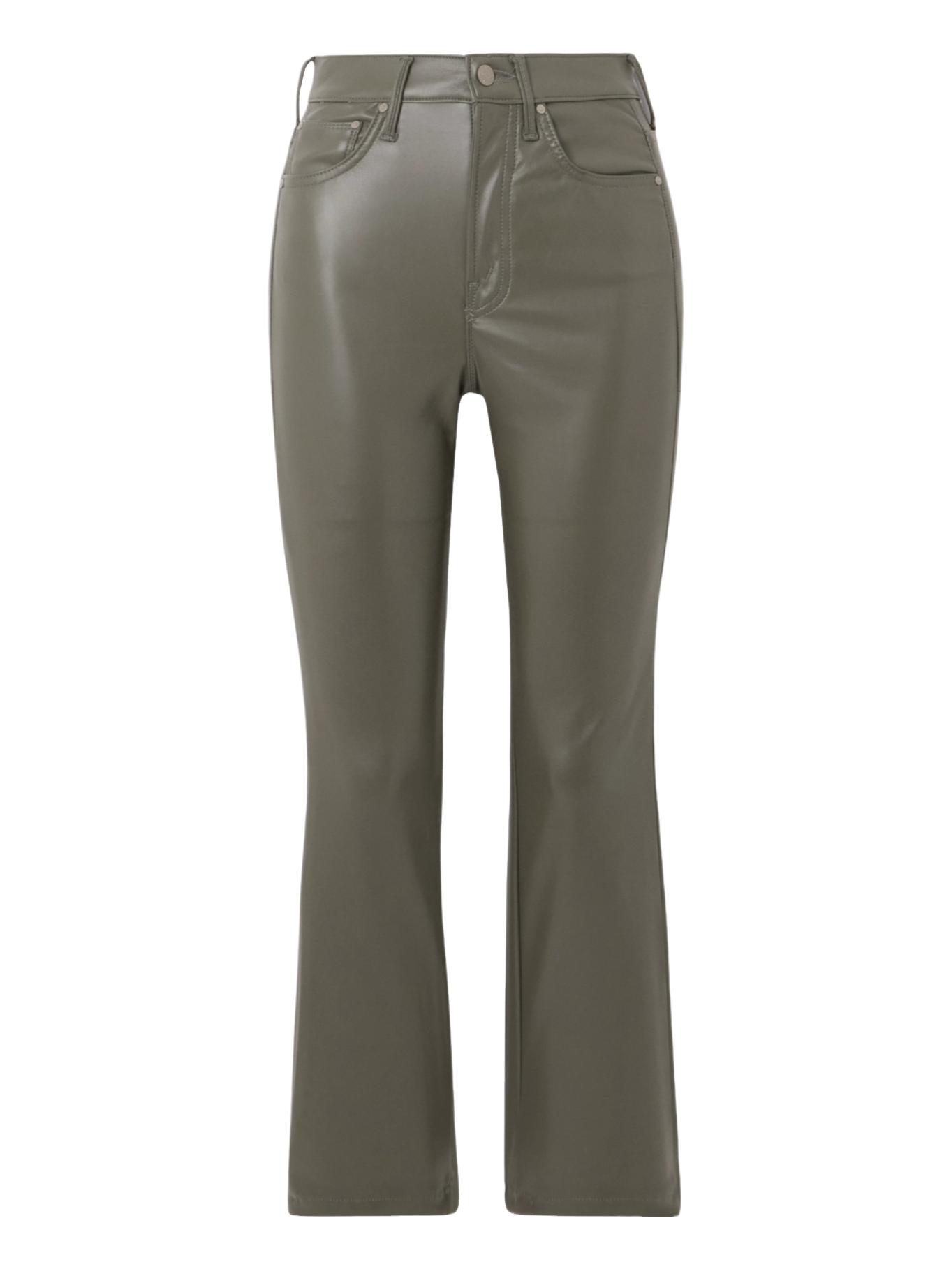 MOTHER Mother Insider Flood Cropped Flared Faux Leather Pants